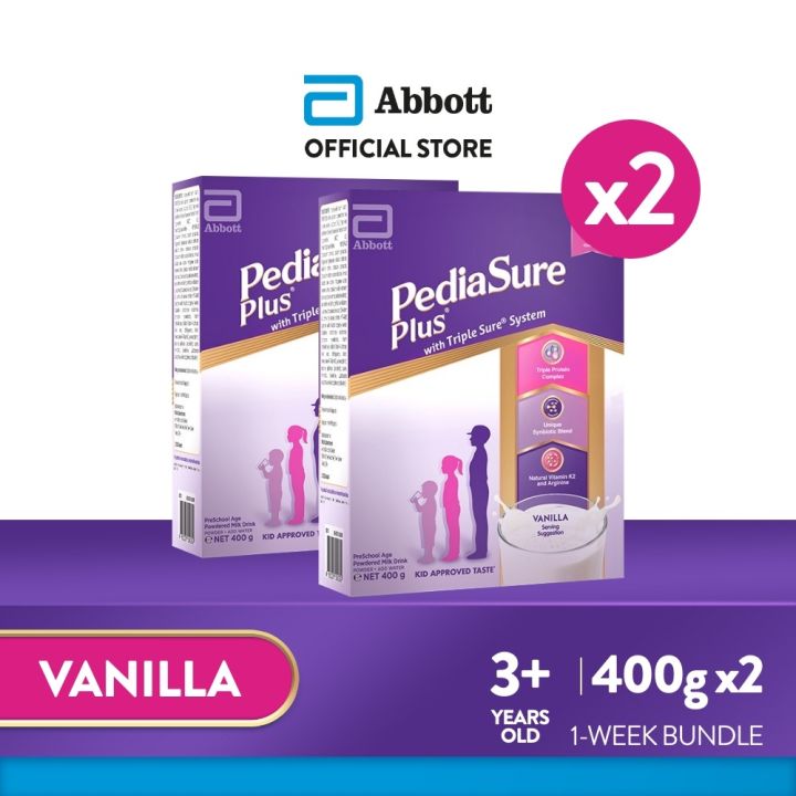 Pediasure Plus Vanilla 400g For Kids Above 3 Years Old Bundle of 2 ...