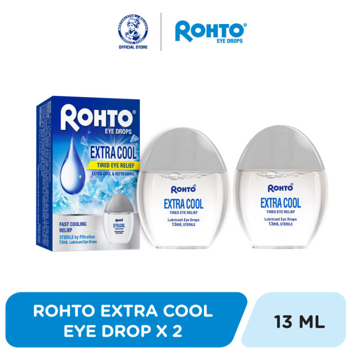 ROHTO EYE Titisan Mata Ekstra Sejuk Extra Cool eye relief drops 13ml x2 ...