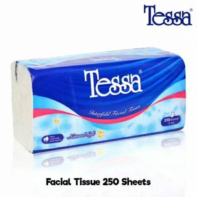 Tisu TESSA 250 lembar 2ply Natural Soft | Facial Tissue | Tisu Wajah ...