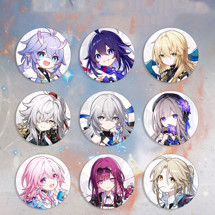 Honkai: Star Rail Badge Game Anime Merch Bailu Seele March 7th Dan Heng ...