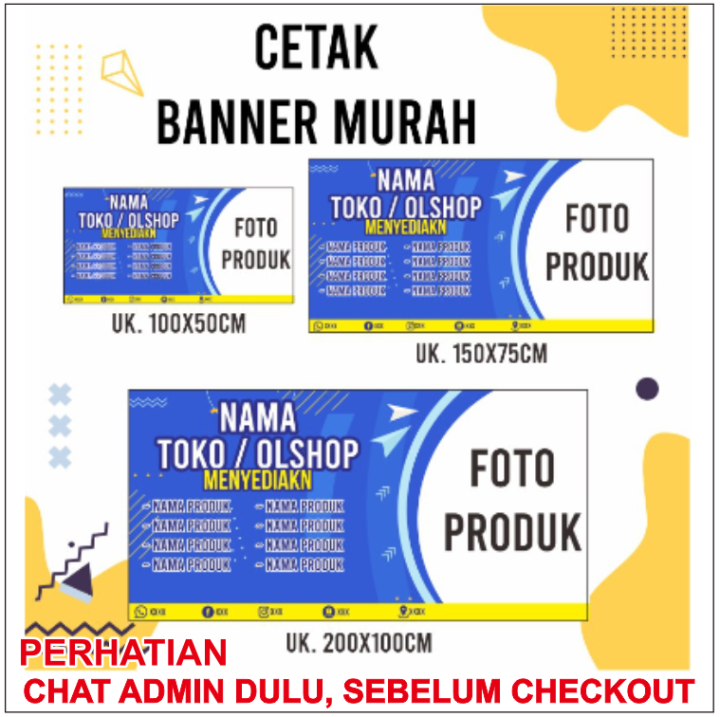 Cetak Banner Spanduk murah warung // kedai // online shop / olshop ...