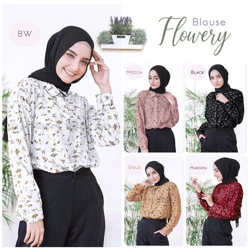 Kemeja monalisa Motif bunga / Baju kemeja Motif Bunga | Lazada Indonesia