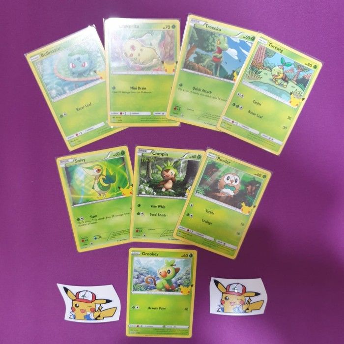 Kartu Pokemon English - Promo Mcd 25th Pokemon - Tipe Daun Non Holo ...