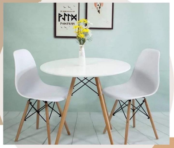 Dining/Coffee Table (ROUND) Dining Set / Coffee with 2 chairs / 4 ...