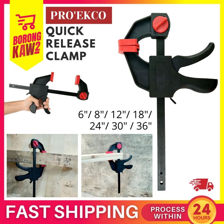 PROEKCO Quick Release F Clamp 6 / 8 / 12 / 18 / 24 / 30 / 36 Inch Quick ...