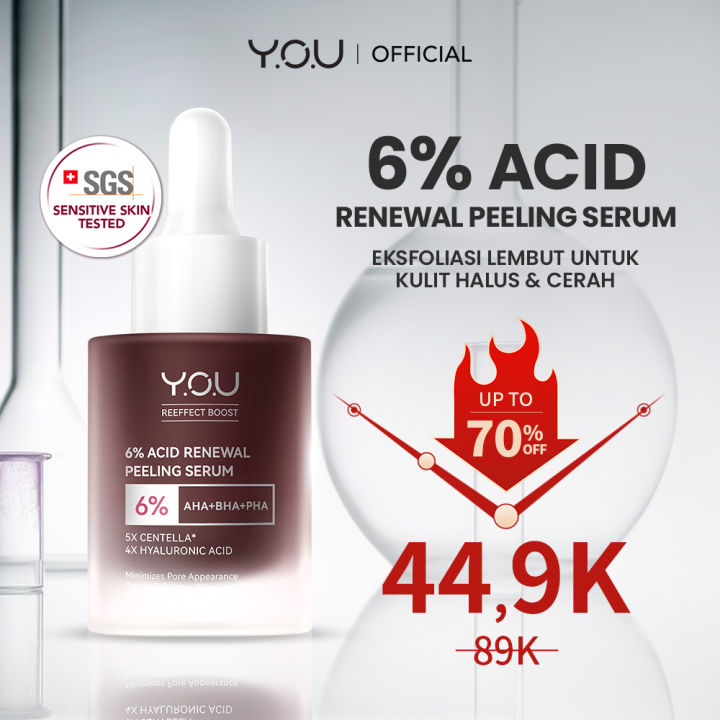 YOU 6% ACID RENEWAL PEELING SERUM | AHA BHA PHA | Serum Eksfoliasi ...