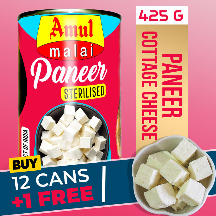 Amul Malai Paneer Sterilised 425g - Buy 12 Cans Get 1 | Lazada PH