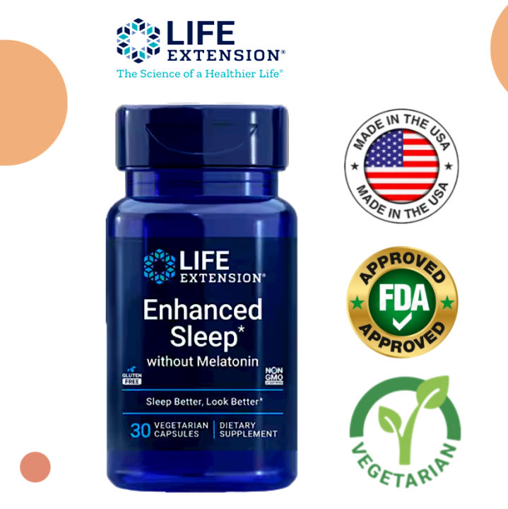 Life Extension Enhanced Sleep 30 vegetarian capsules | Lazada.co.th