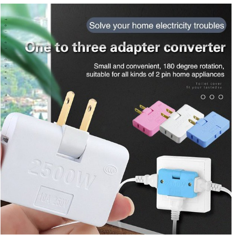 Rotating Socket Adapter Converter Plug Type Extension Multi Plug Mini ...