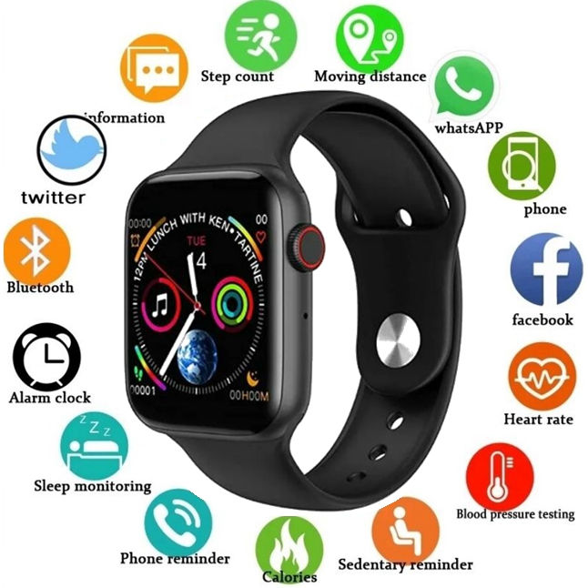 X7 FitPro Smartwatch Wireless Charging Heart Monitoring Sport Bluetooth ...