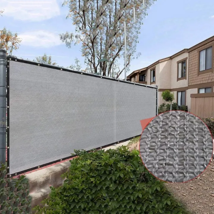 Grey Color Privacy Screen Fence Backyard Sun Shade Mesh Awning Gate ...
