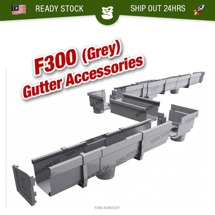 F300 (GREY) UPVC Rainwater Gutter System Accessories Gutter Mitre ...