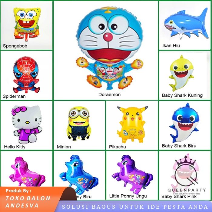 Balon Foil Plastik Karakter / Balon Plastik / balon karakter / balon ...
