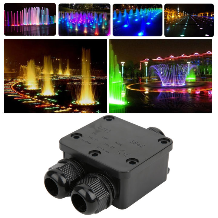 Waterproof Junction Terminal Box Black 3 Way Y shaped Plastic Cable ...