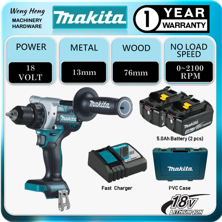 Makita DDF486 Cordless Driver Drill (Non Impact) 18V Brushless Motor ...