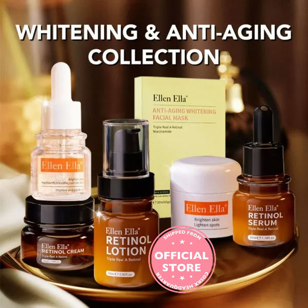 2023 NEW ELLEN ELLA Retinol Collagen Face Cream+Face Serum+Niacinamide ...