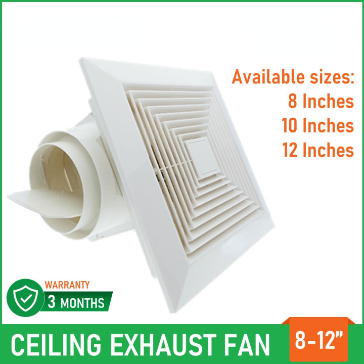 【COD】Ceiling Mounted Duct Exhaust Fan 10 in /12 in / 8 in inches inch XFC-250 / XFC-300 / XFC ...