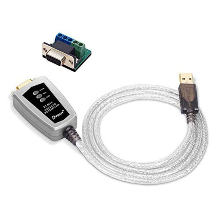 DTech USB to RS422 RS485 Serial Port Adapter Cable with FTDI Chipset 5 Position Terminal Board ...
