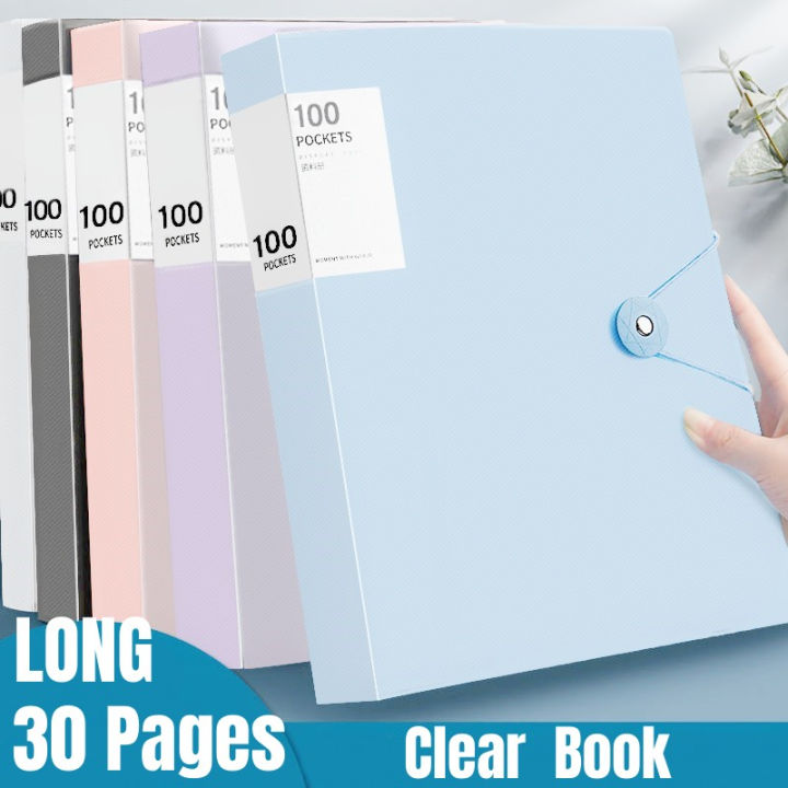 Welcome Clear Book Long Multi-layer File Folder Transparent Storage ...