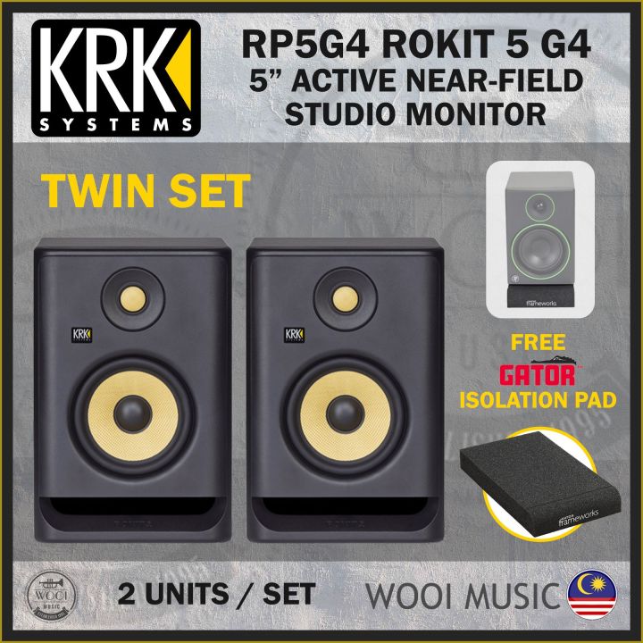 KRK RP5G4 ROKIT 5 G4 5" Active Near-Field Studio Monitor - Black | Lazada