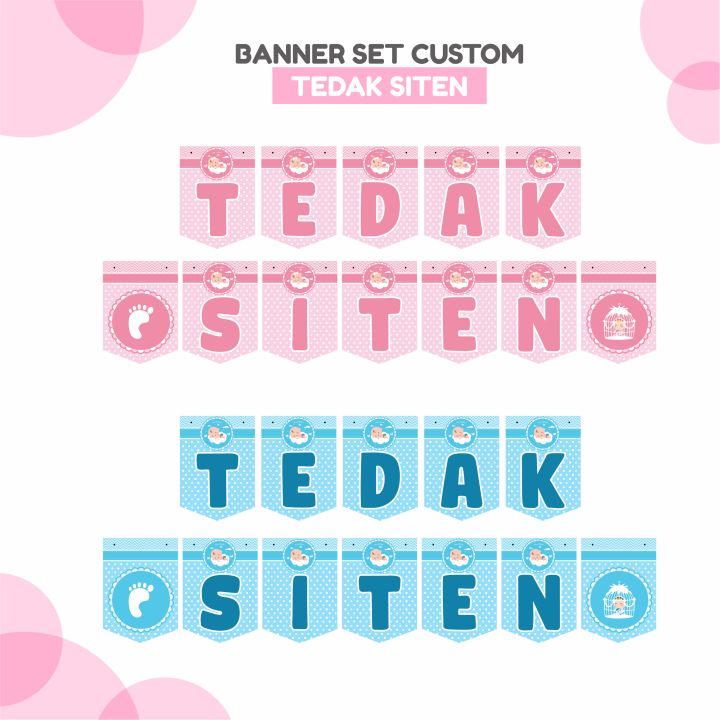 Banner Set Tedak Siten Tasyakuran Aqiqah Boy Girl Motif | Lazada Indonesia