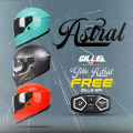 GILLE ASTRAL plain color full face Dual Visor Motorcycle Helmet | Lazada PH