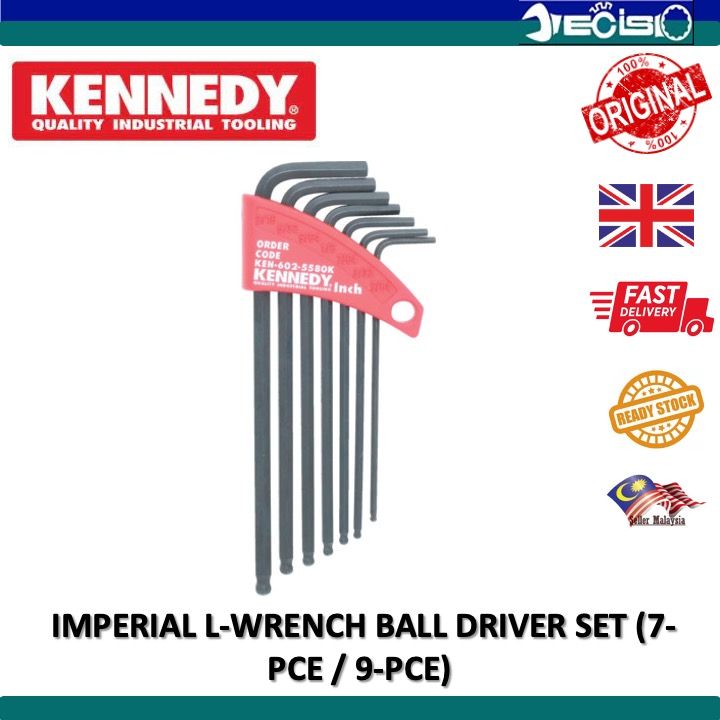 KENNEDY IMPERIAL L-WRENCH BALL DRIVER SET (7-PCE / 9-PCE) KEN6025580K/KEN6025730K | Lazada