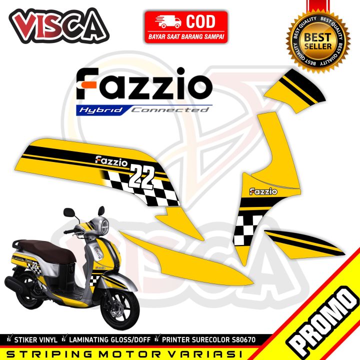 Striping Motor Fazzio Variasi - Stiker Yamaha Fazzio Desain Cafe Racer | Lazada Indonesia