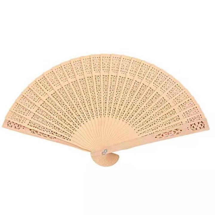 Vintage Folding Bamboo fan Original Wooden Carved Hand Fan for wedding ...