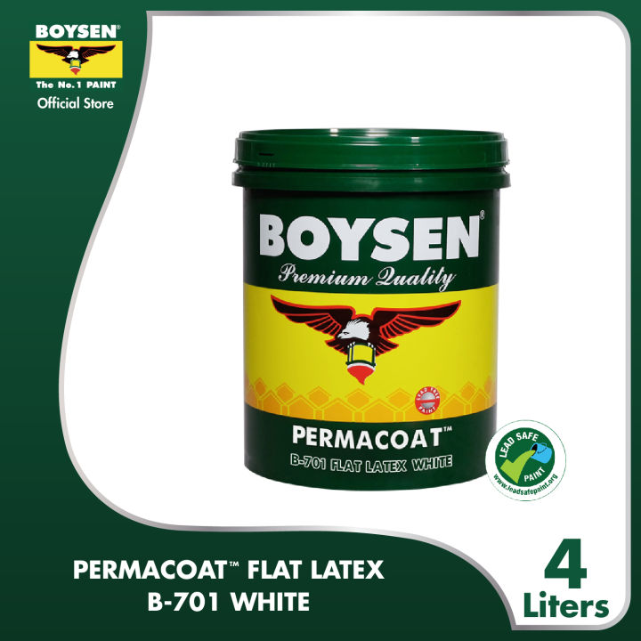 BOYSEN Permacoat Flat Latex White B701-4L | Lazada PH
