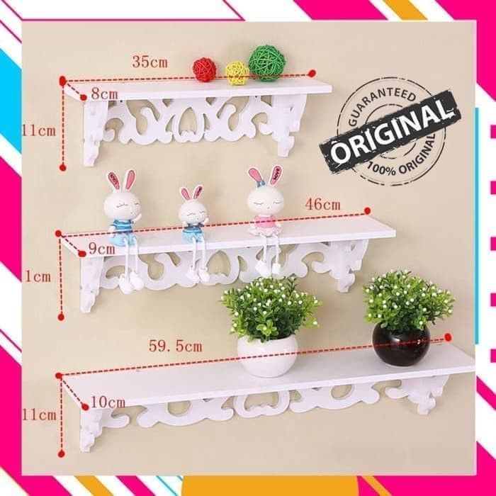 Rak Dinding Hias Vintage 3 in 1 Serbaguna Jadul Unik Classic | Lazada ...