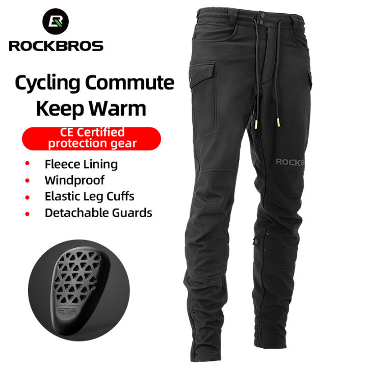 ROCKBROS Motorcycle Protective Gear Pants Windproof Warm Cycling Pants ...