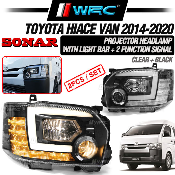 Sonar Toyota Hiace Van 2014 - 2020 Projector Headlamp With Light Bar ...