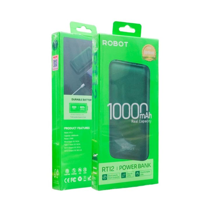 Powerbank Robot RT12 10000 mAH Dual Input & Output Flight Friendly | Lazada Indonesia