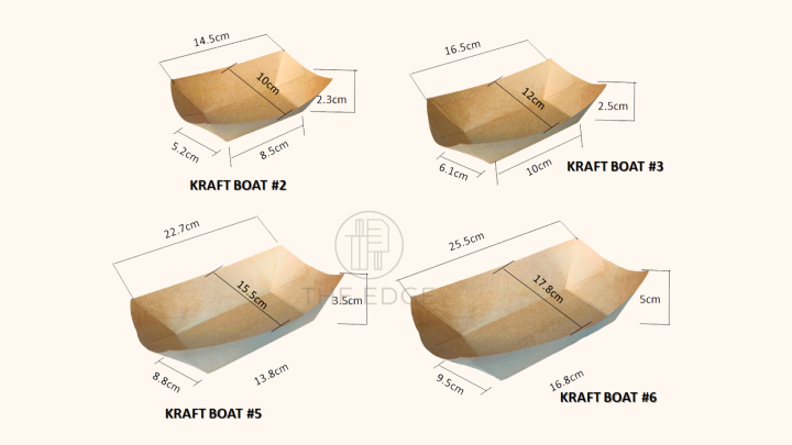 Kraft Boat Snack Tray - (50's) Disposable | Eco-Friendly | Lazada PH