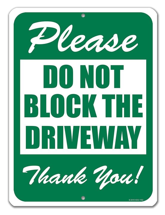 Metal Wall Art No Parking Sign Do Not Block The Driveway by Metal ...