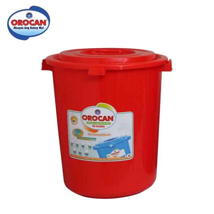 Orocan Utility Can With Cover 80L | Water Drum Storage with cover ...