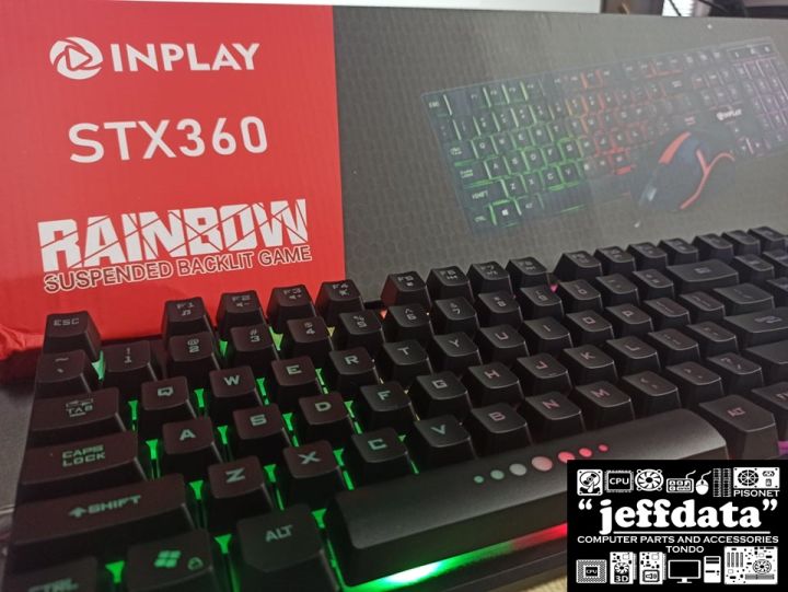 Keyboard Mouse Gaming Inplay STX360 Rainbow RGB mechanical looks ...