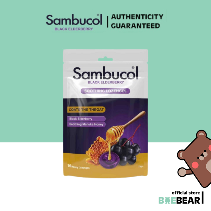 Sambucol Relief Throat Lozenges 16s -[baebear.sg] | Lazada Singapore