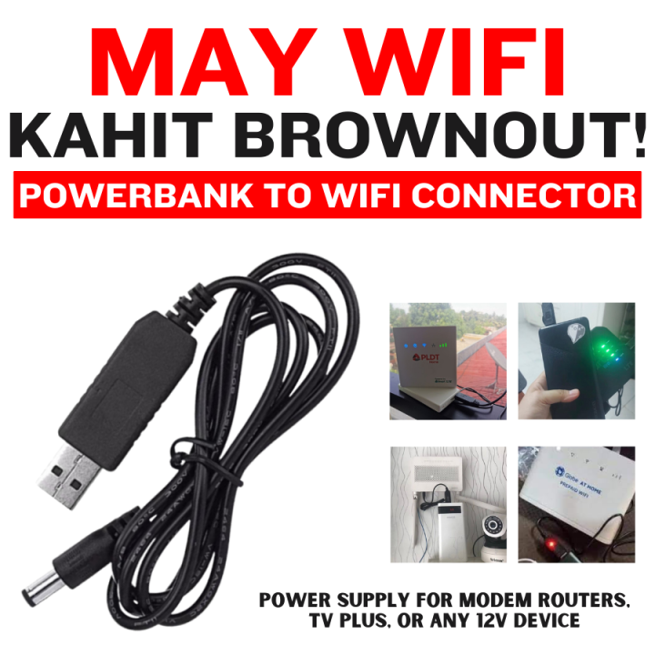 WIFI to Powerbank Connector | Powerbank to WIFI USB Cable Booster ...
