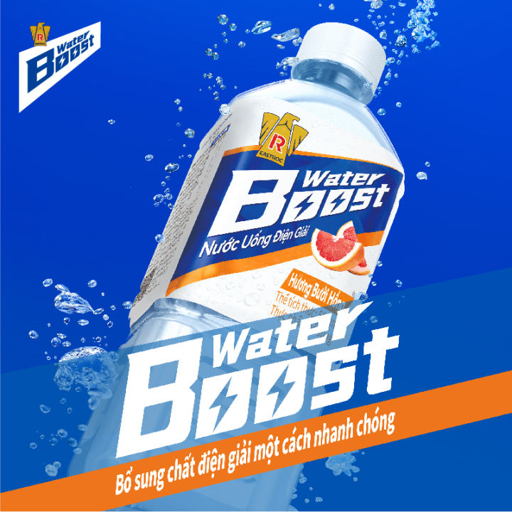 1 Chai Nước Uống Điện Giải Water Boost Hương Bưởi Hồng (555ml/chai ...