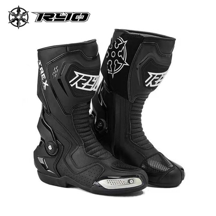 Ryo Riding Shoes Men's Motorcycle Road Track Riding Boots Anti-fall ...