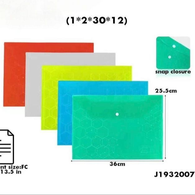 JL A4 Transparent Document Envelope Plastic Envelope File Folders ...