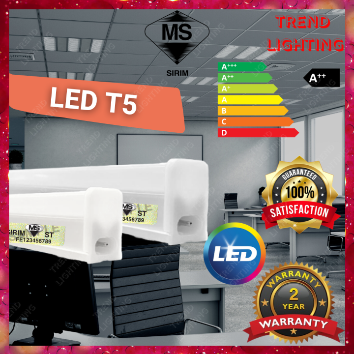 Sirim LED T5 Tube Light Drop Curve Light Led Ceiling Light Lampu ...