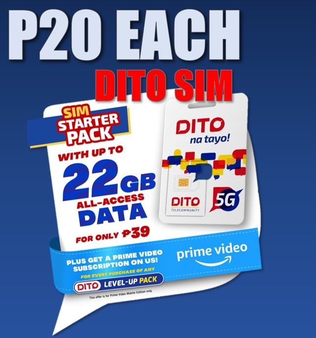 DITO SIM 10 PCS WHOLESALE FREE DATA | Lazada PH