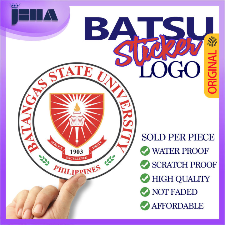 Vinyl Stickers BATSU- Batangas State University Logo Waterproof ...