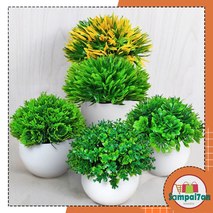 Sampai7an PBP137 / Tanaman Hias Artificial Bunga Mandrik Krisan Daun ...