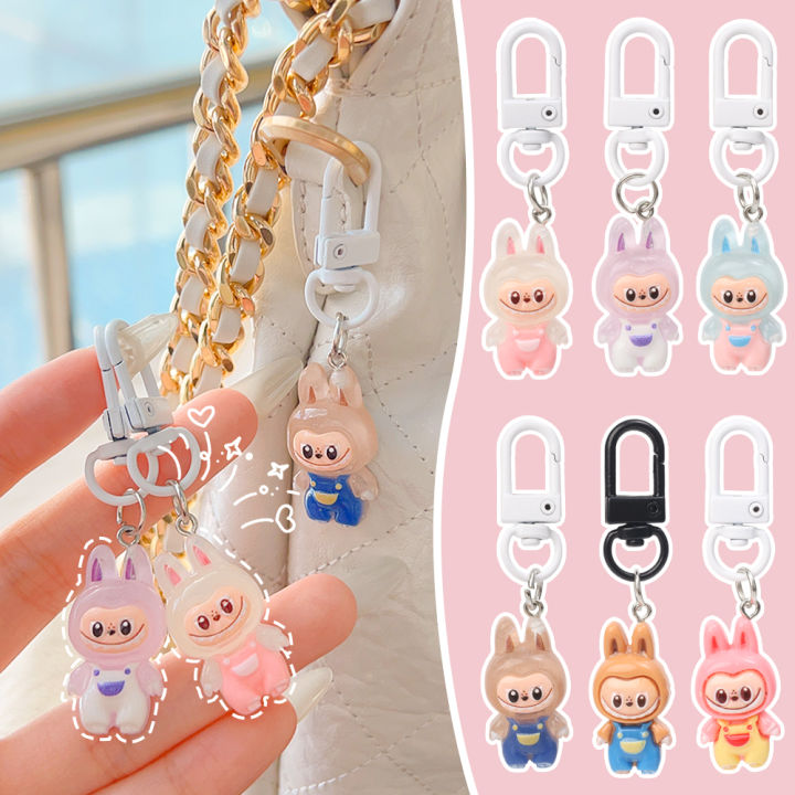 Lovely girls house♡】Cute Toy Cartoon Labubu Rabbit Key Holder Bag ...