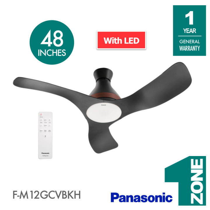 Panasonic 48" WiFi 3 Blades LED Ceiling Fan - Model: F-M12GCVBKH , F ...
