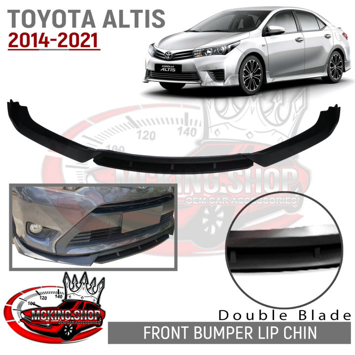 Toyota Altis 2014-2021 Front Lip Chin Body Kit Double Blade / Double ...